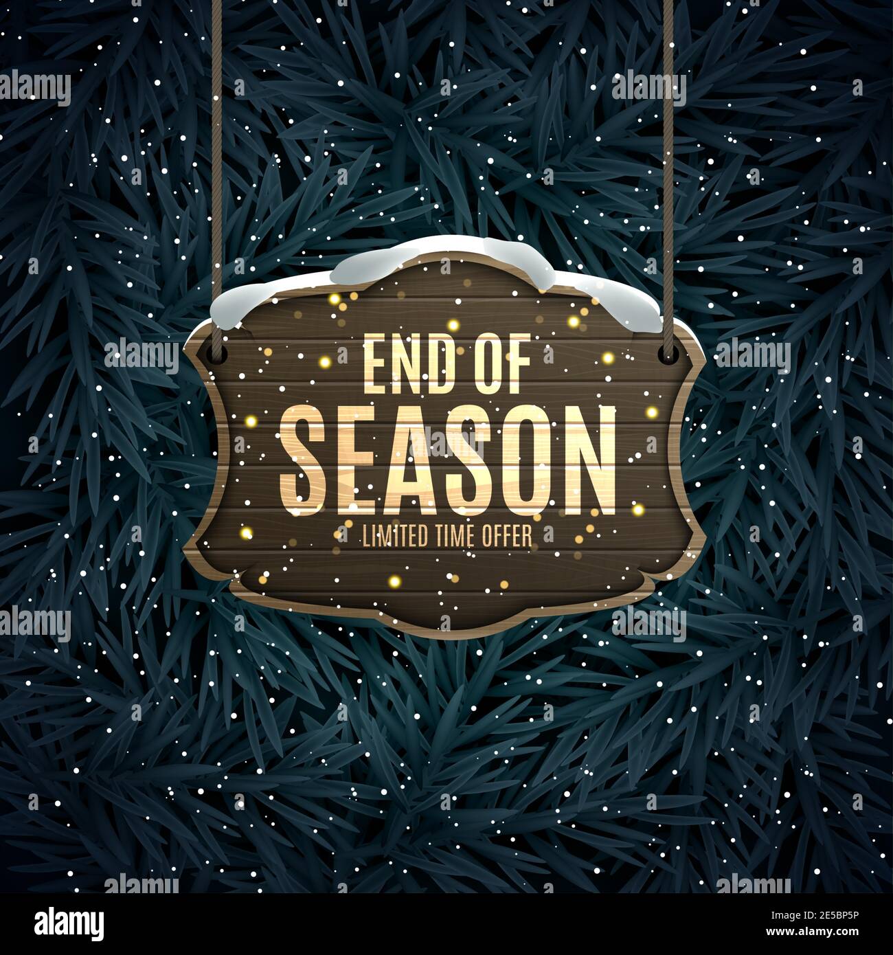 Winter End of Season Sale Background Design. Template for advertising ...