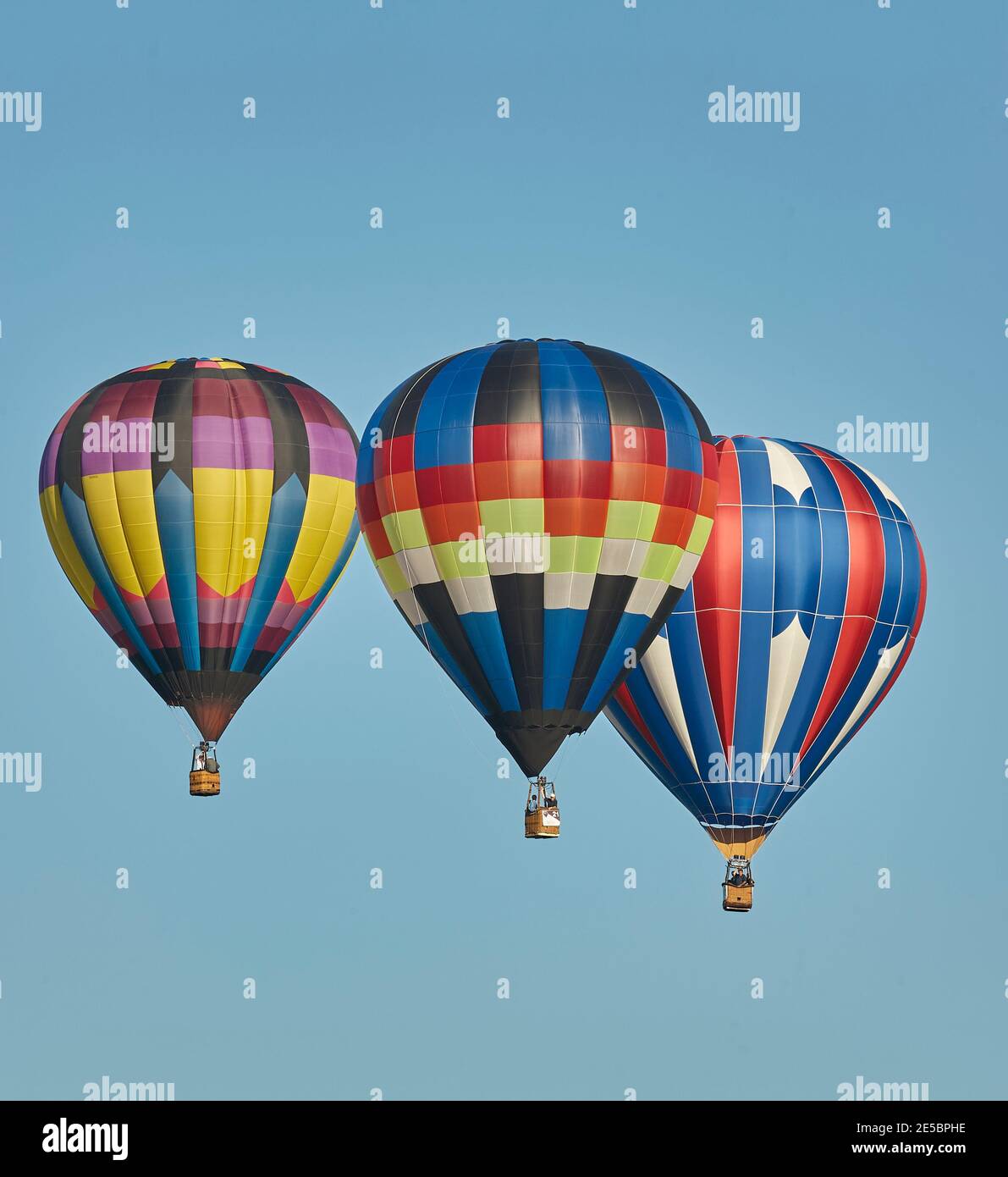 Hot Air Balloons in flight Stock Photo - Alamy