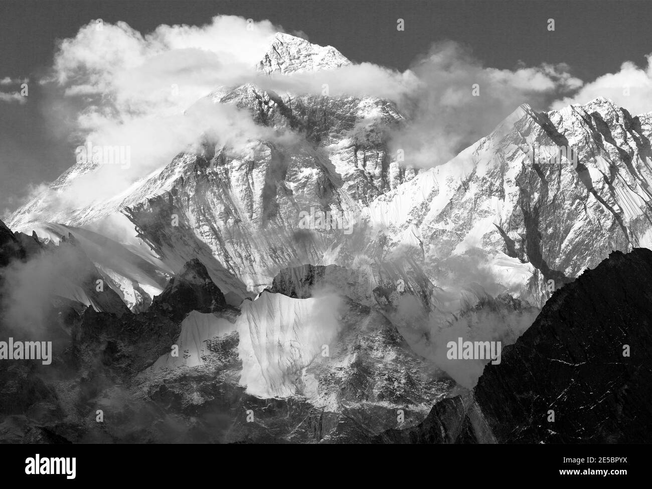 Panoramic beautiful top view from Black and White Stock Photos & Images ...