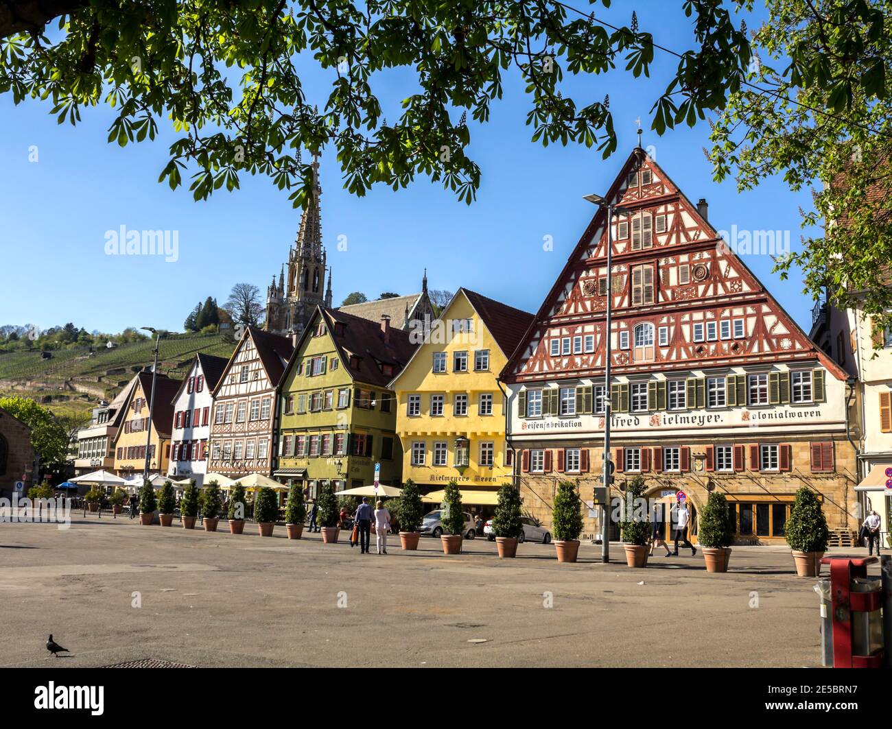 Esslingen, GERMANY: view of medieval town Esslingen am Neckar in ...