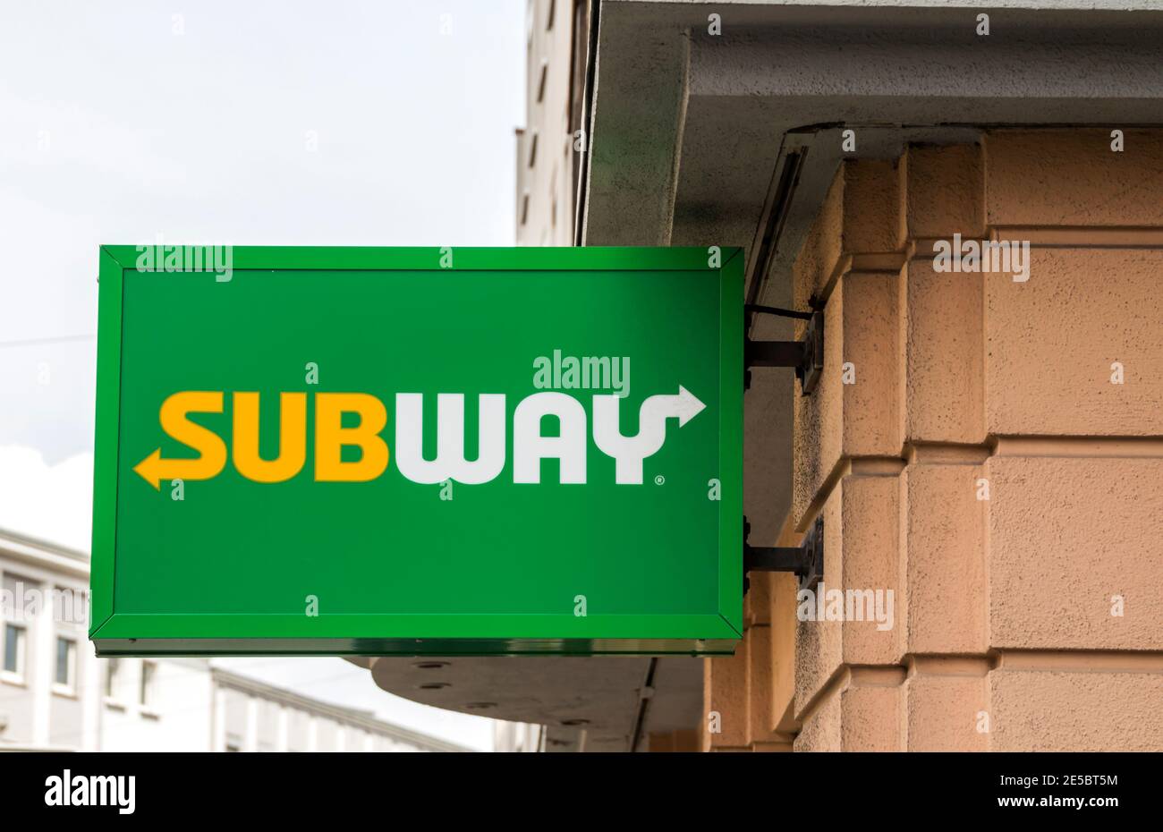 Augsburg, Germany : Store front sign - Subway (Fast food chain ...
