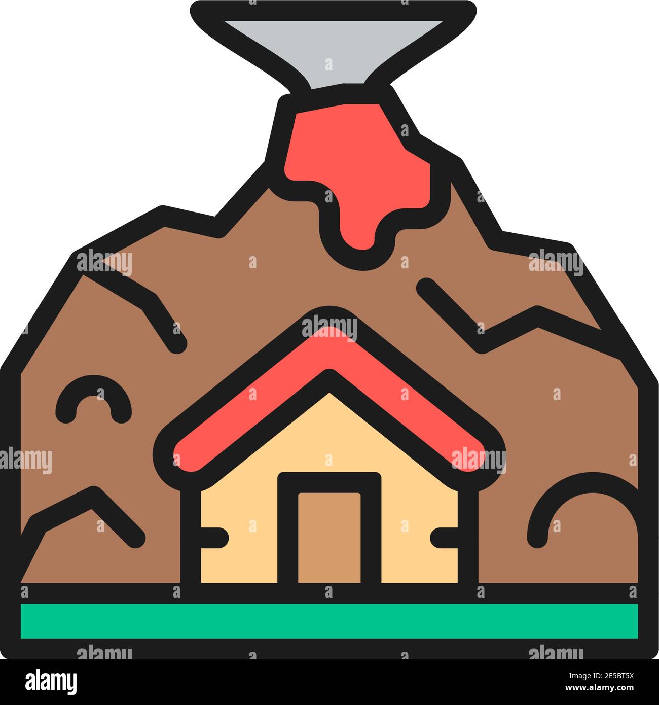 Volcano warning sign Stock Vector Images - Alamy