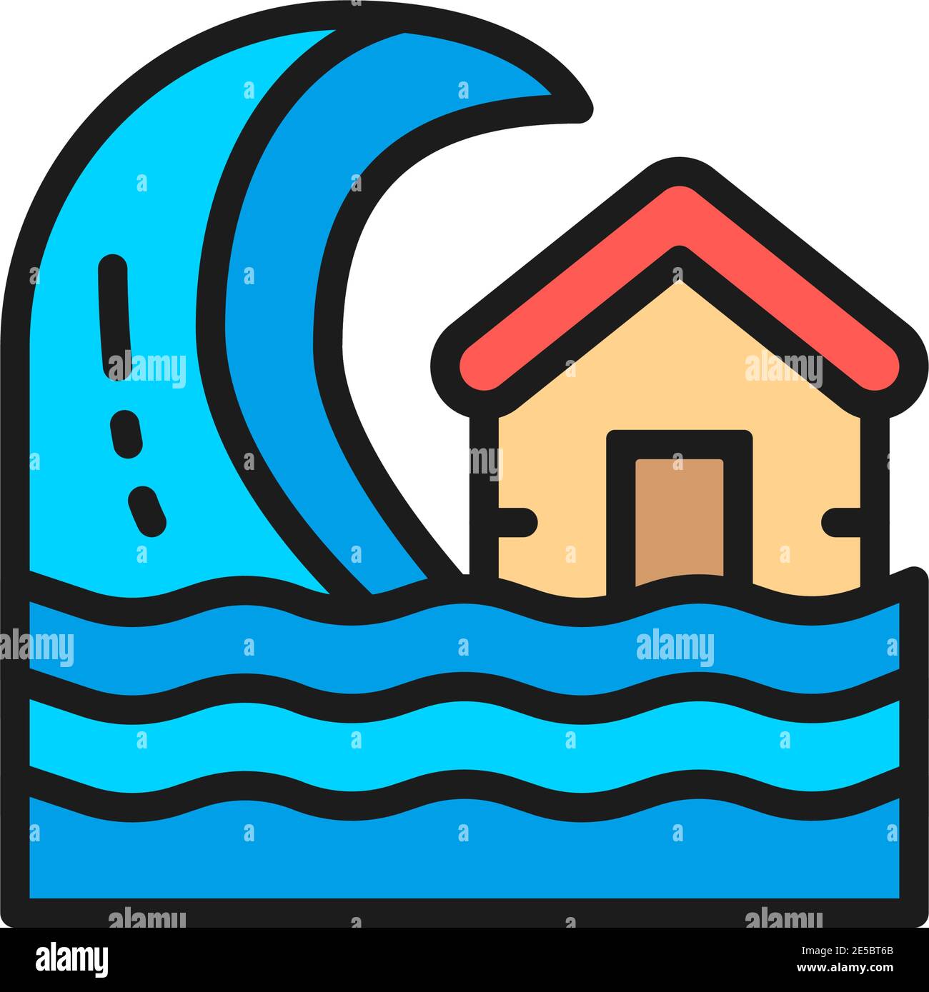 Water line flood house Cut Out Stock Images & Pictures - Alamy