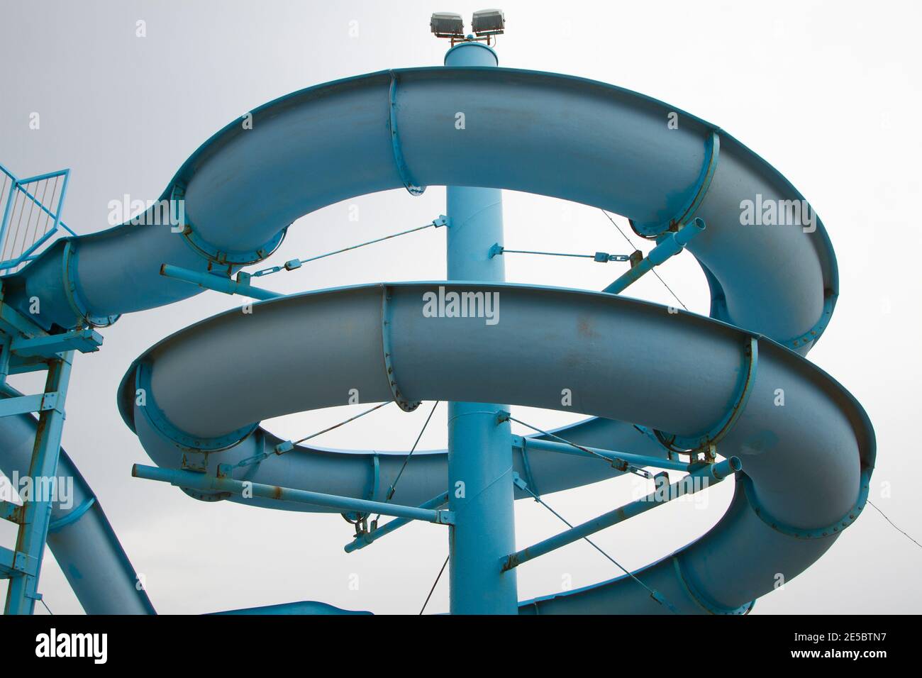 Toboggan water slide at the "Terrazza Mascagni" in Livorno Stock Photo ...