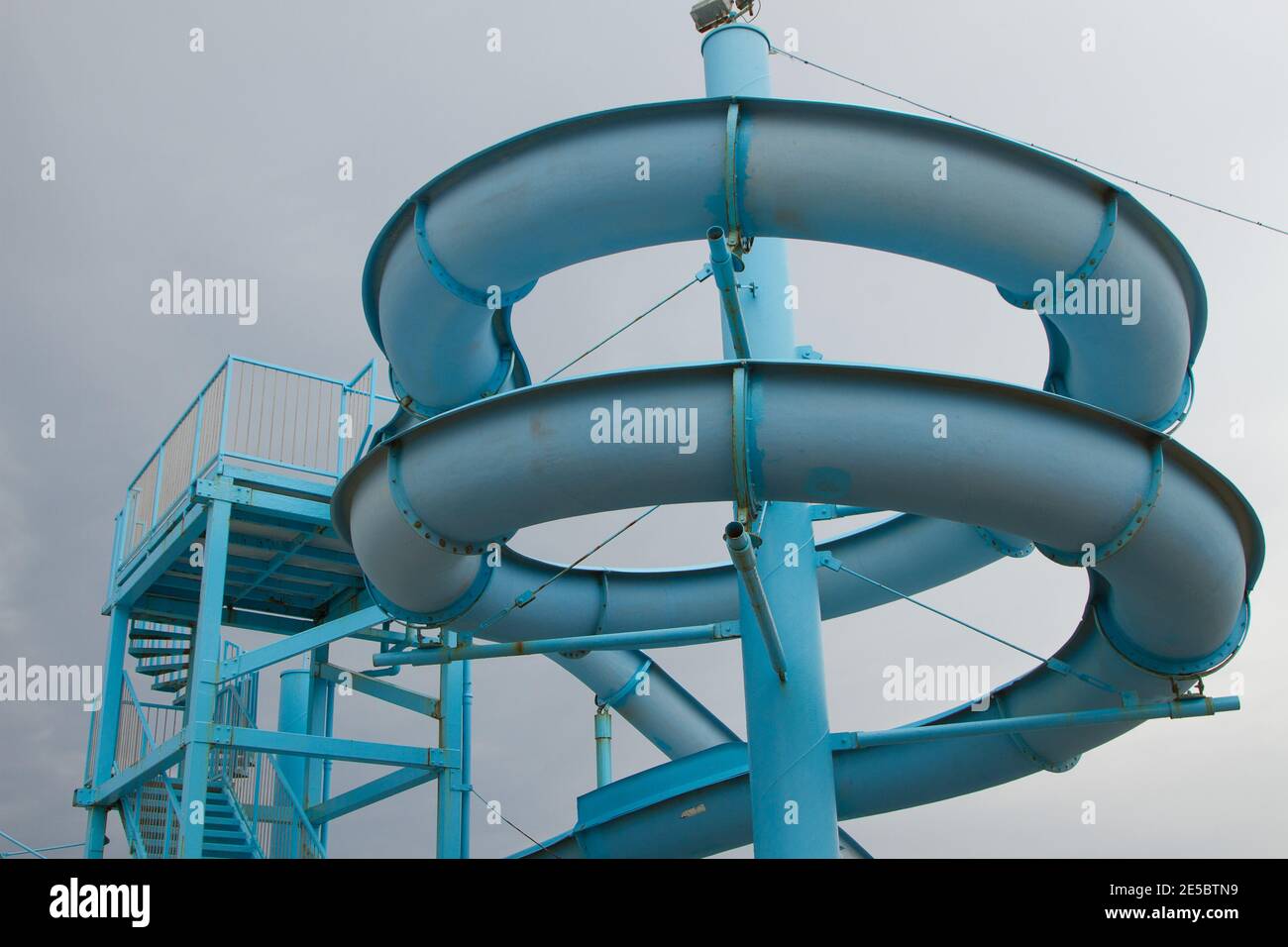 Toboggan water slide at the "Terrazza Mascagni" in Livorno Stock Photo ...