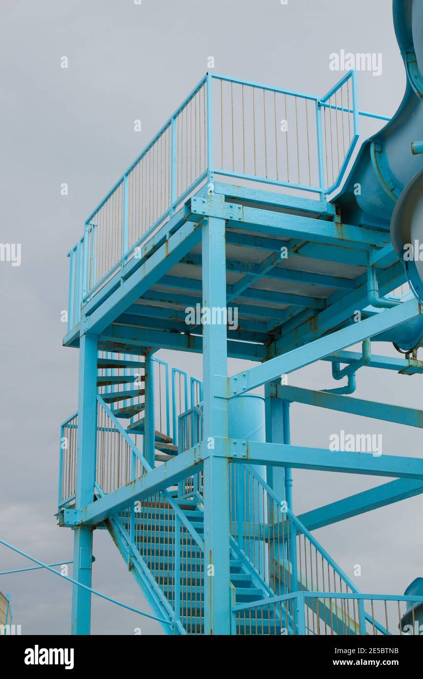 Toboggan water slide at the "Terrazza Mascagni" in Livorno Stock Photo ...