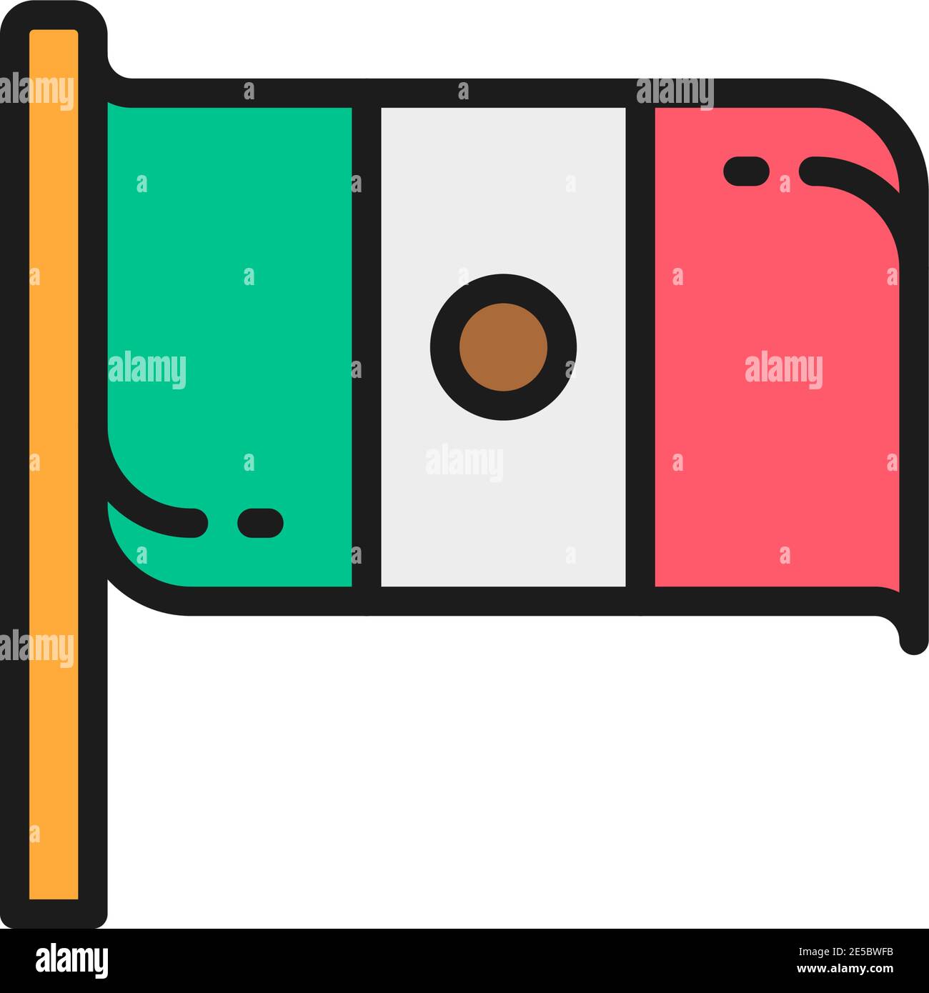 Flag of Mexico flat color line icon Stock Vector Image & Art - Alamy