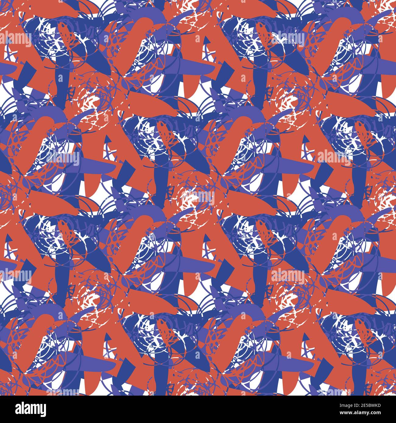 Abstract starfish seamless vector pattern background. Painterly sea ...