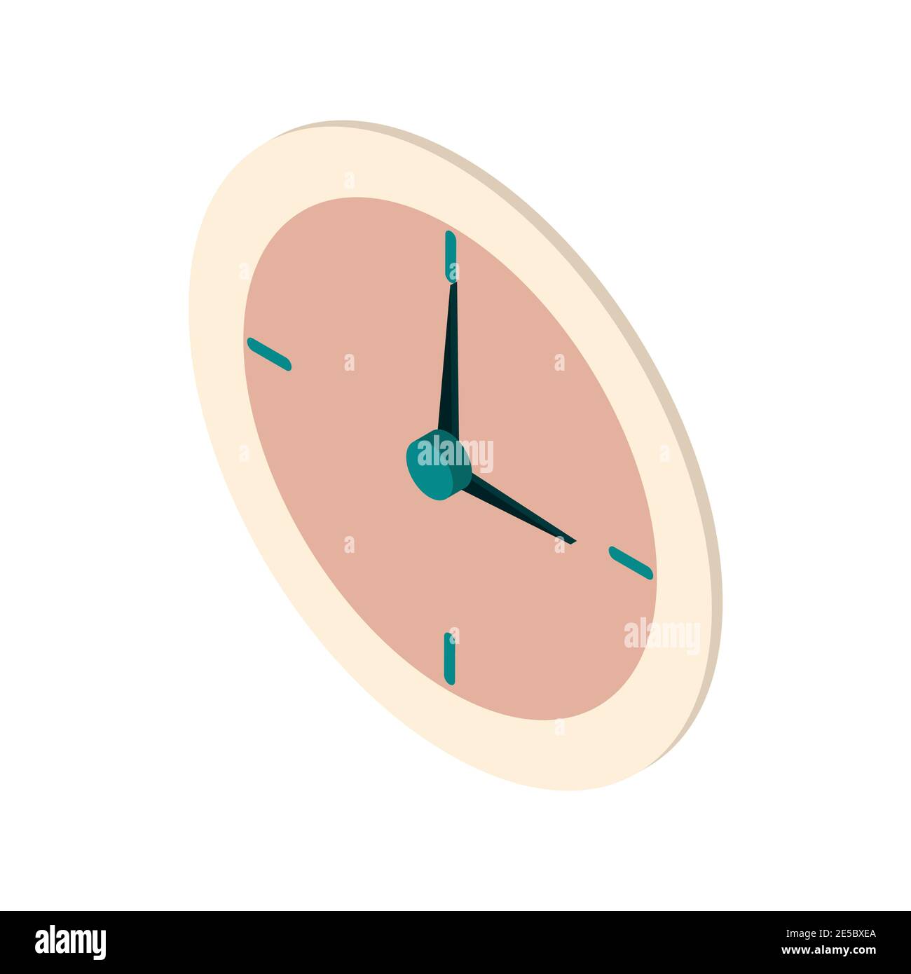 Wall clock isometric icon for web, interiors Stock Vector Image & Art ...