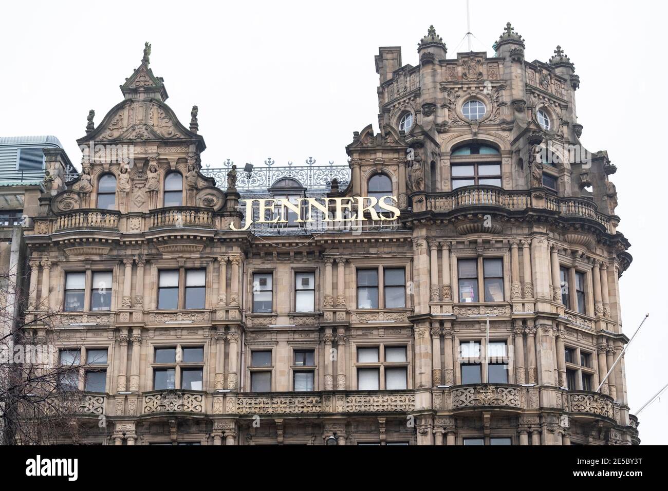 Exterior view of Jenners department store on Princes Street in ...