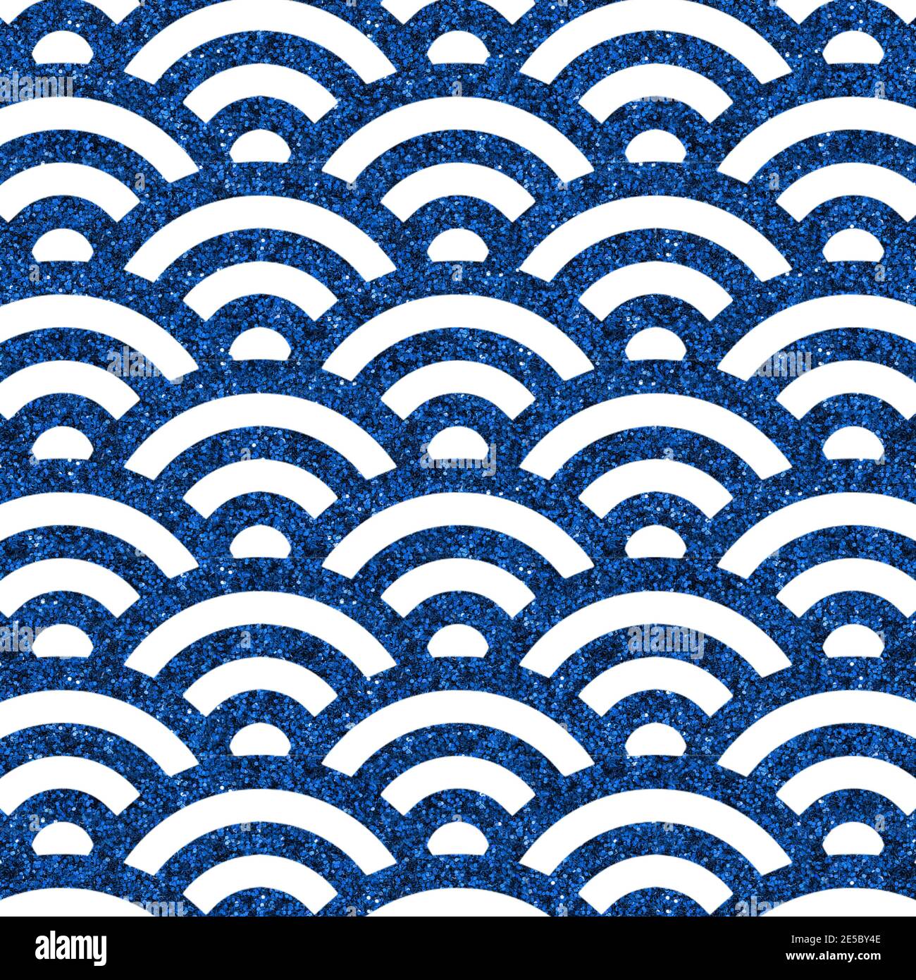 Illustration of a blue Seigaiha pattern for wallpapers and backgrounds ...