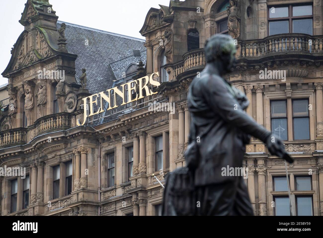 Exterior view of Jenners department store on Princes Street in ...