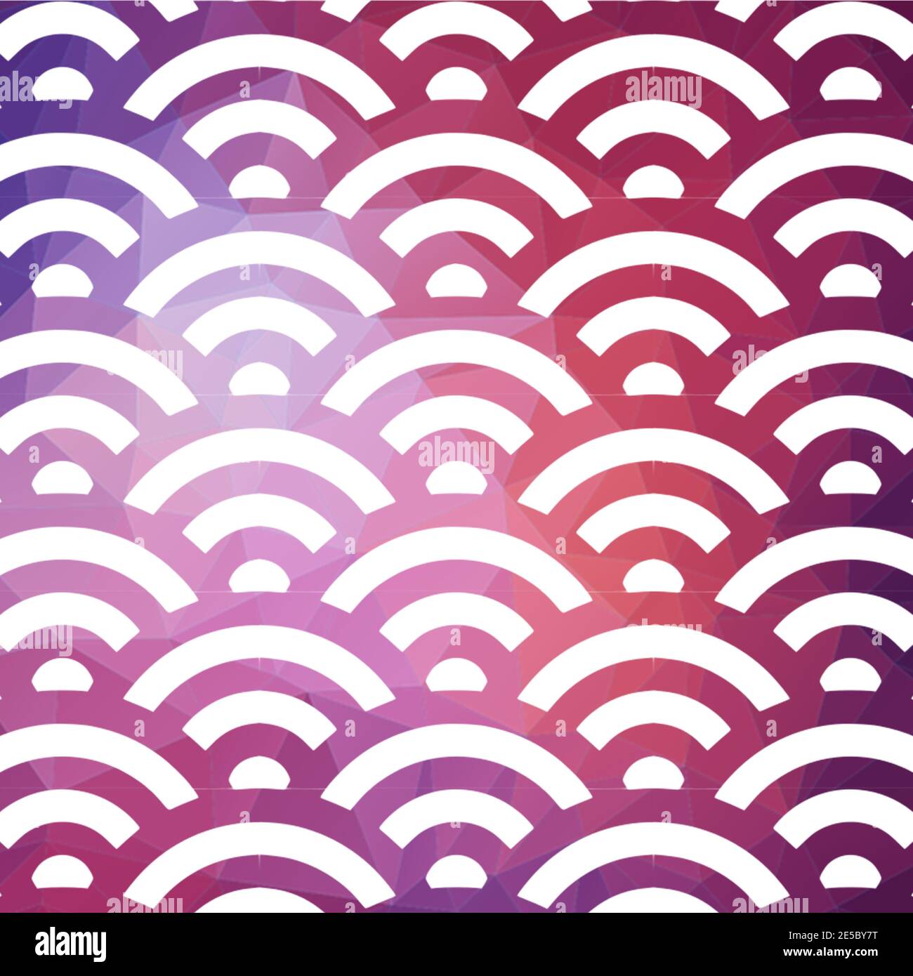 Illustration of a colorful Seigaiha pattern for wallpapers and ...