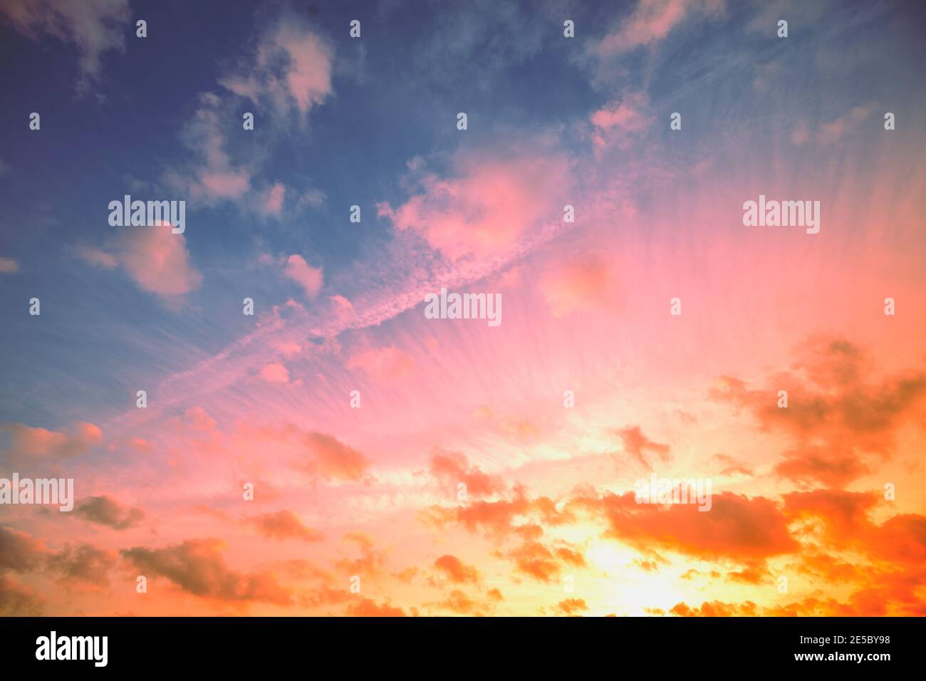 Colorful cloudy sky at sunset. Gradient color. Sky texture. Abstract ...