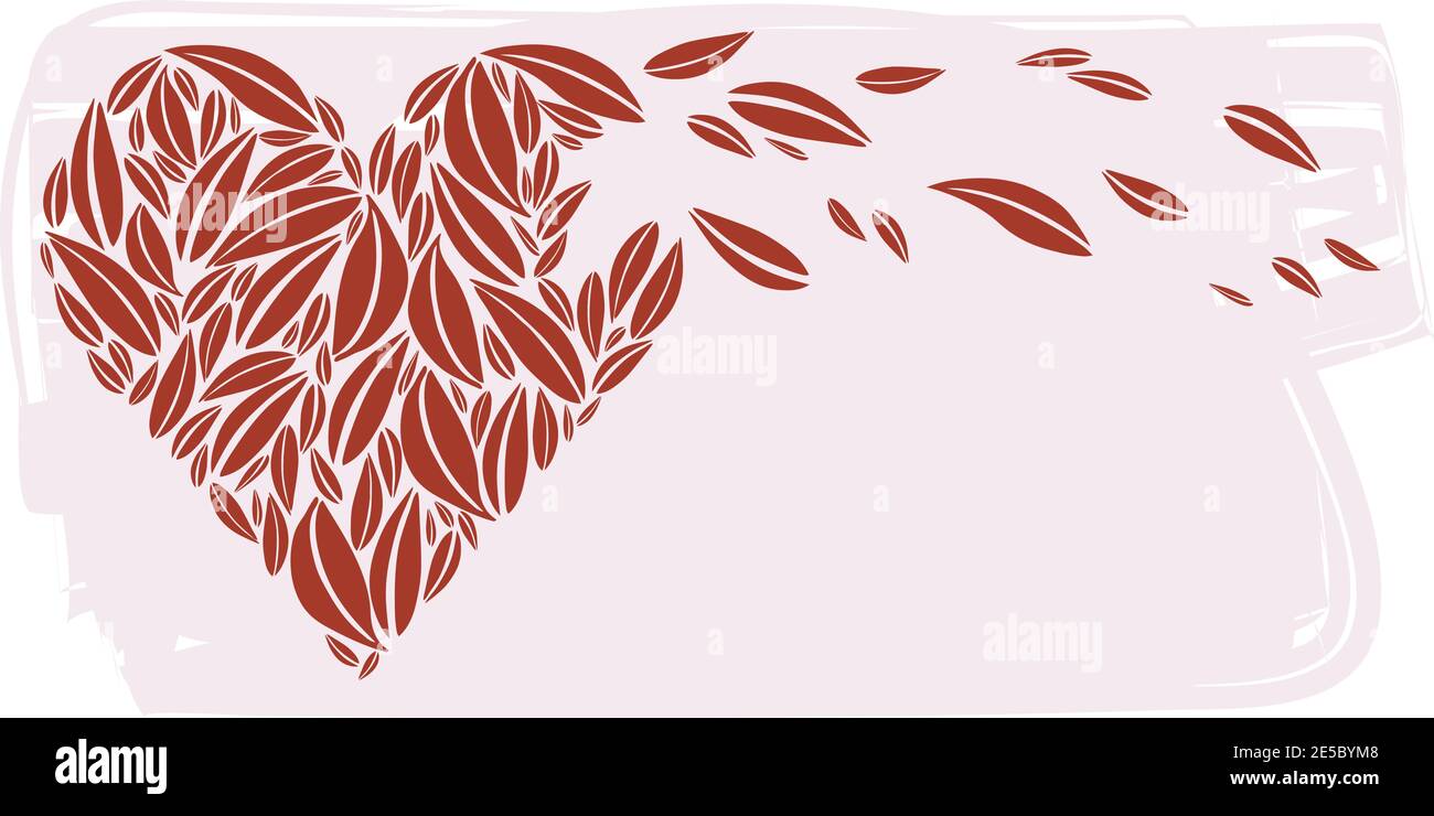 Silhouette heart in colors Cut Out Stock Images & Pictures - Alamy
