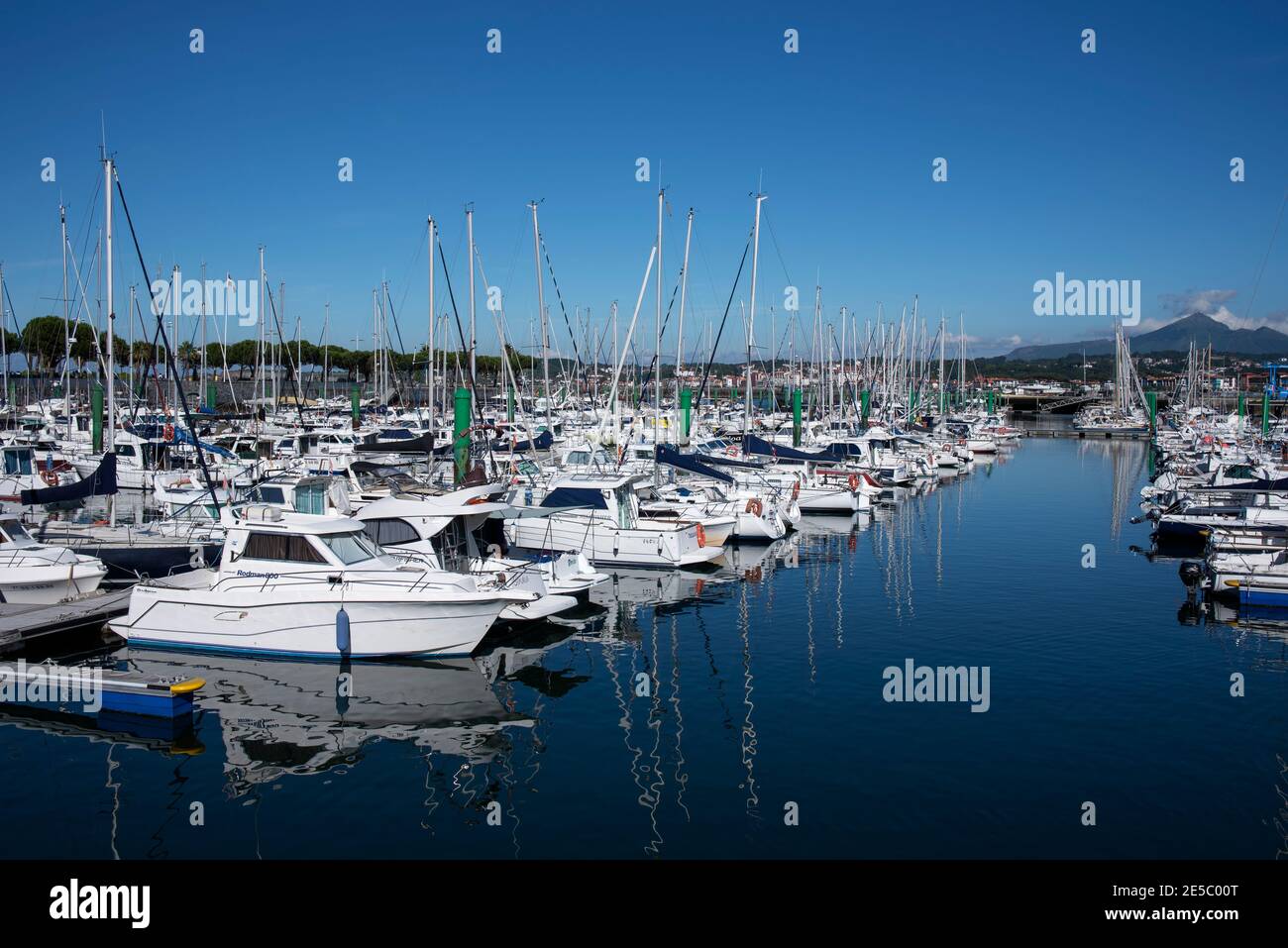Recreation port with many boats Stock Photo - Alamy