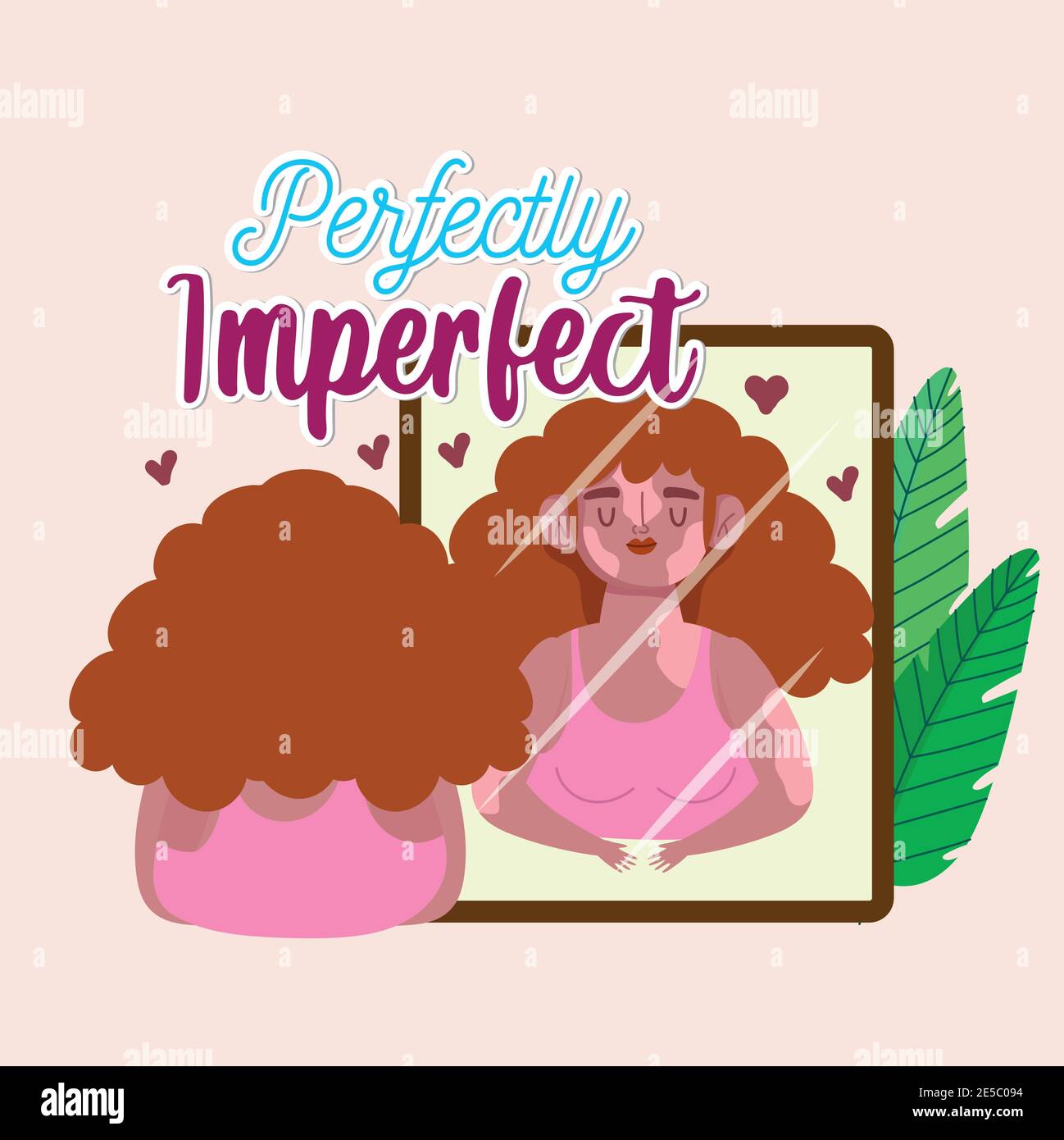 Body positivity in the mirror Stock Vector Images - Alamy