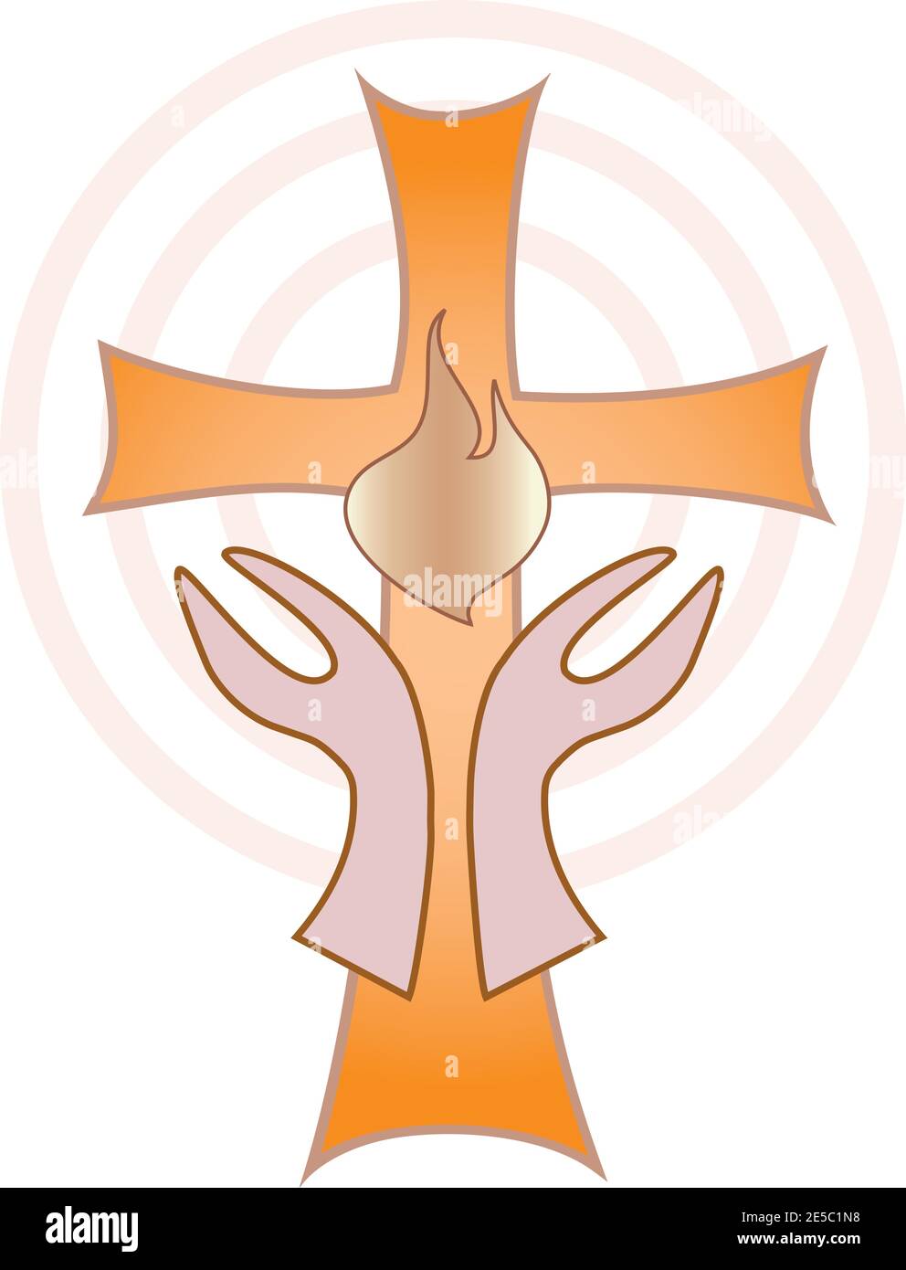 Hands holding cross icon Cut Out Stock Images & Pictures - Alamy