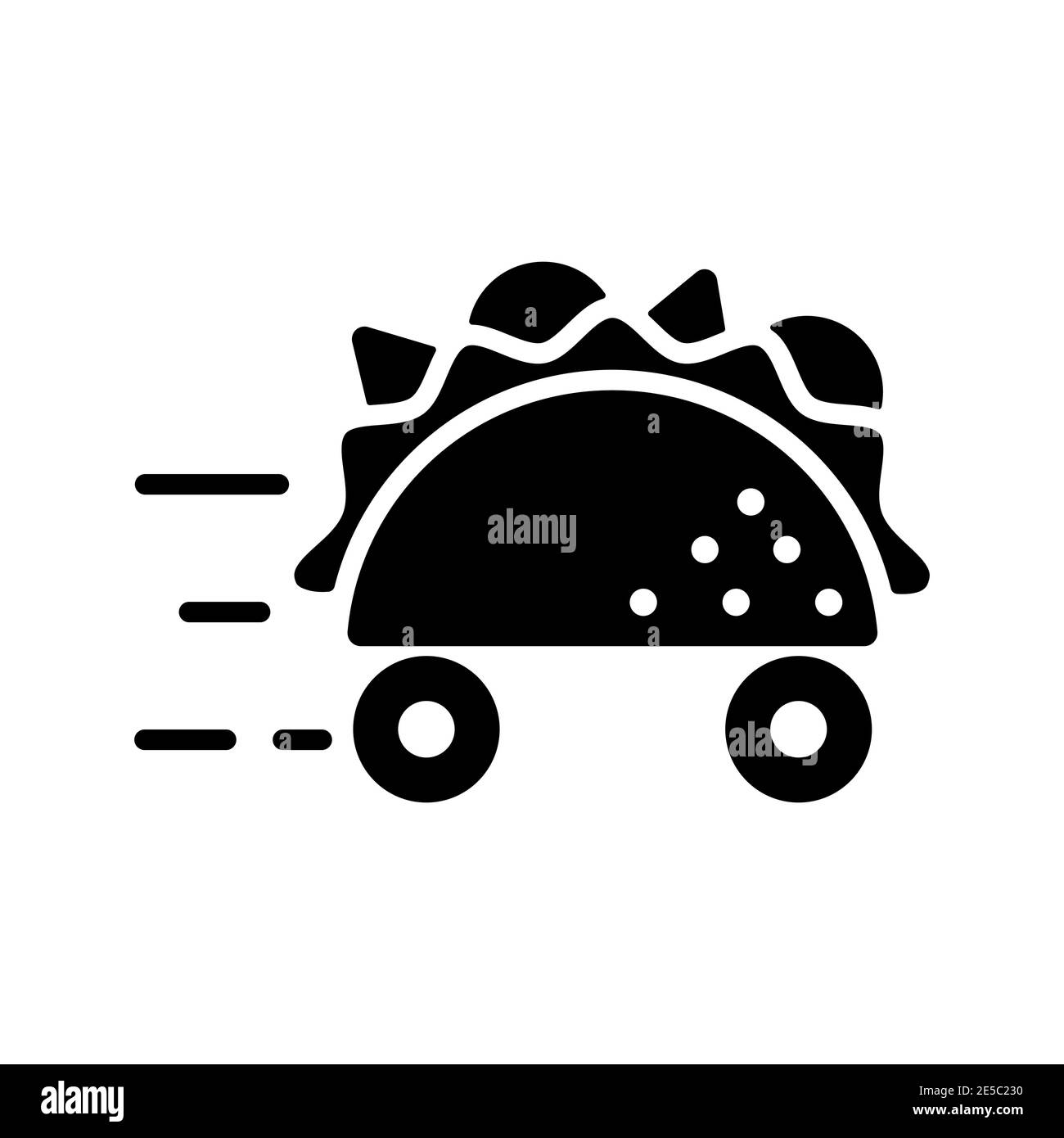 Taco delivery vector glyph icon. Fastfood sign. Graph symbol for ...