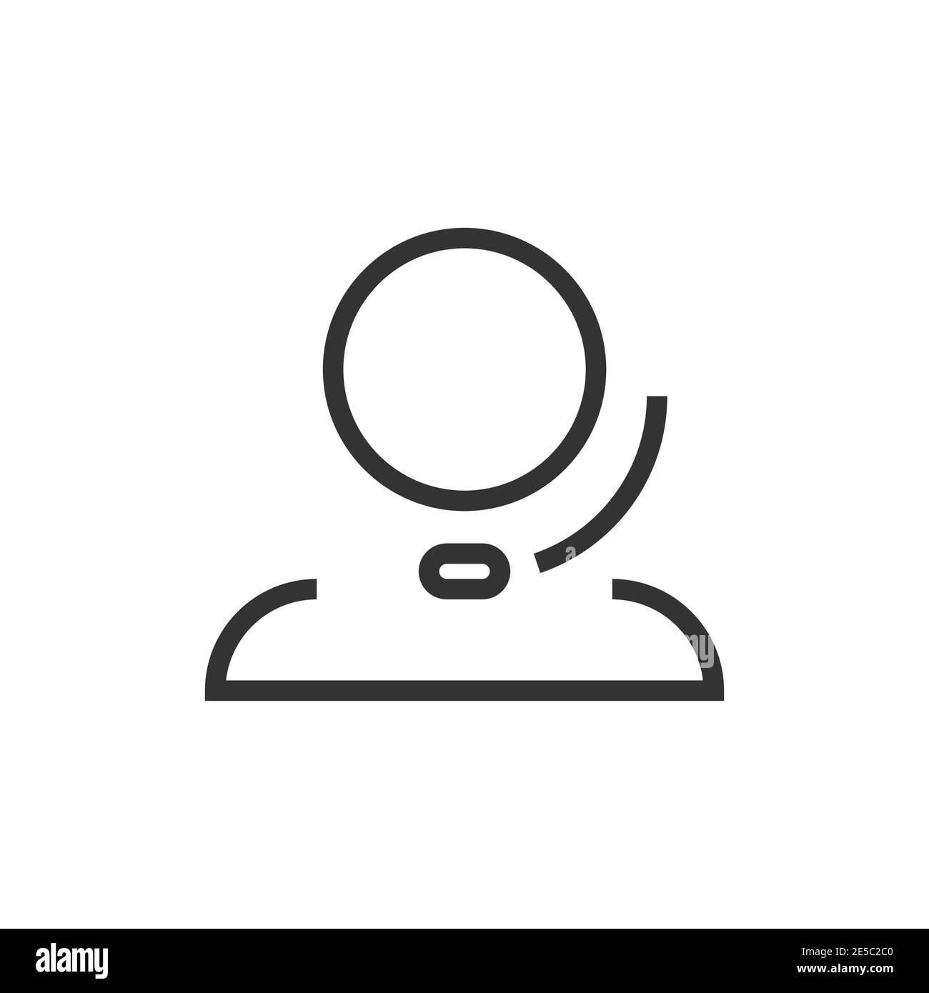 Icon of a person with a headset. Support service, hotline, and ...