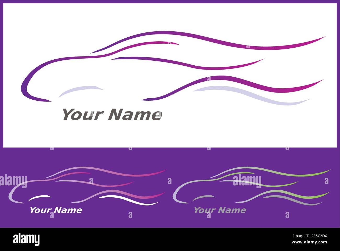Purple Car Icon - Dynamic silhouette - Isolated - Automotive Design ...