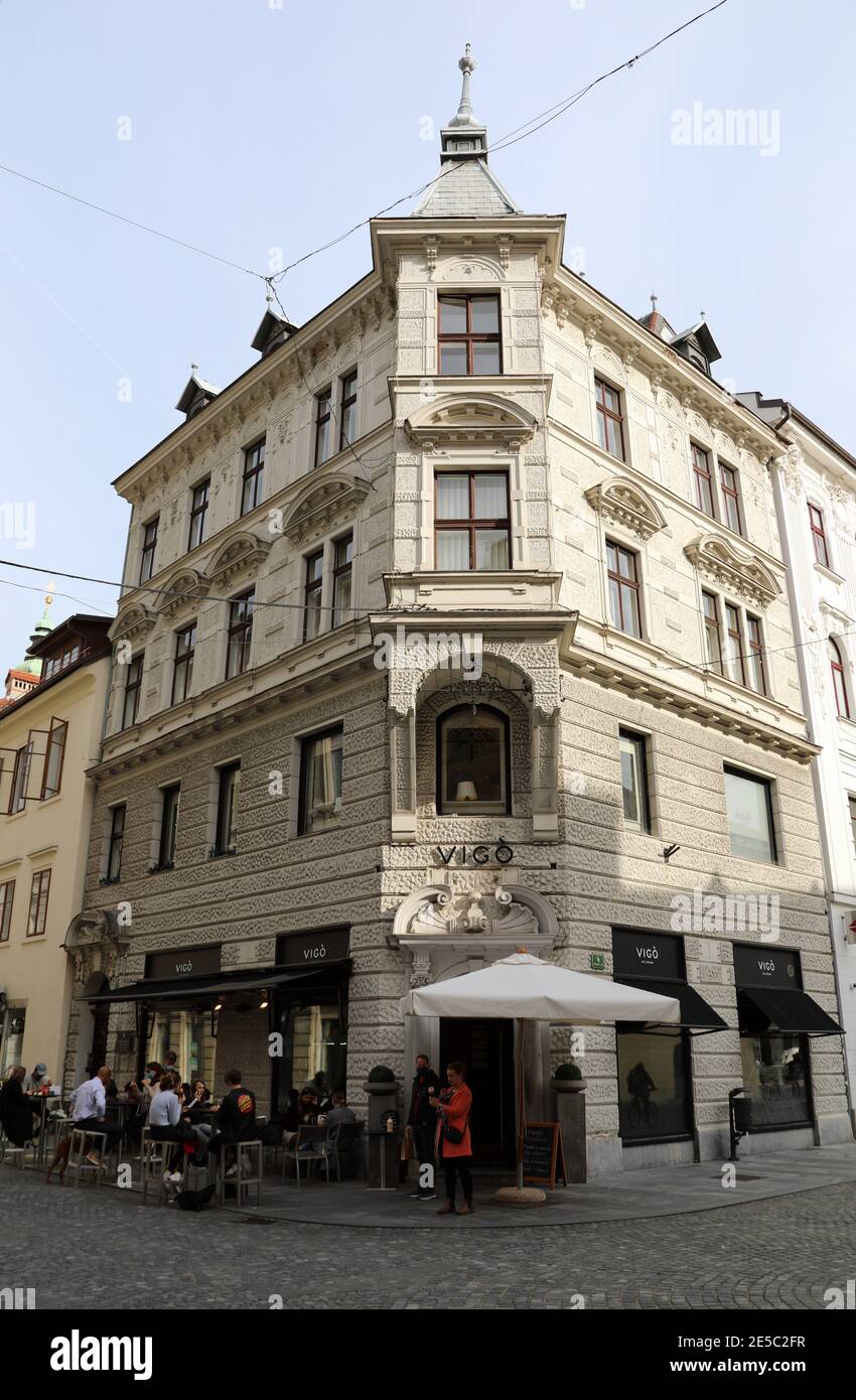 VIGO ice cream shop in Ljubljana Stock Photo - Alamy