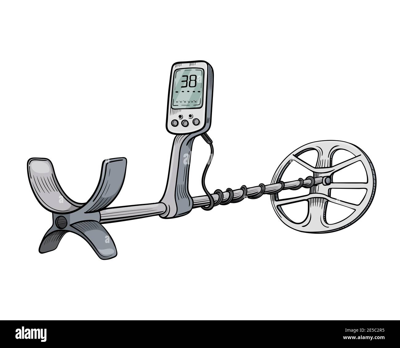 Metal detector isolated on white background for web and printing Stock ...