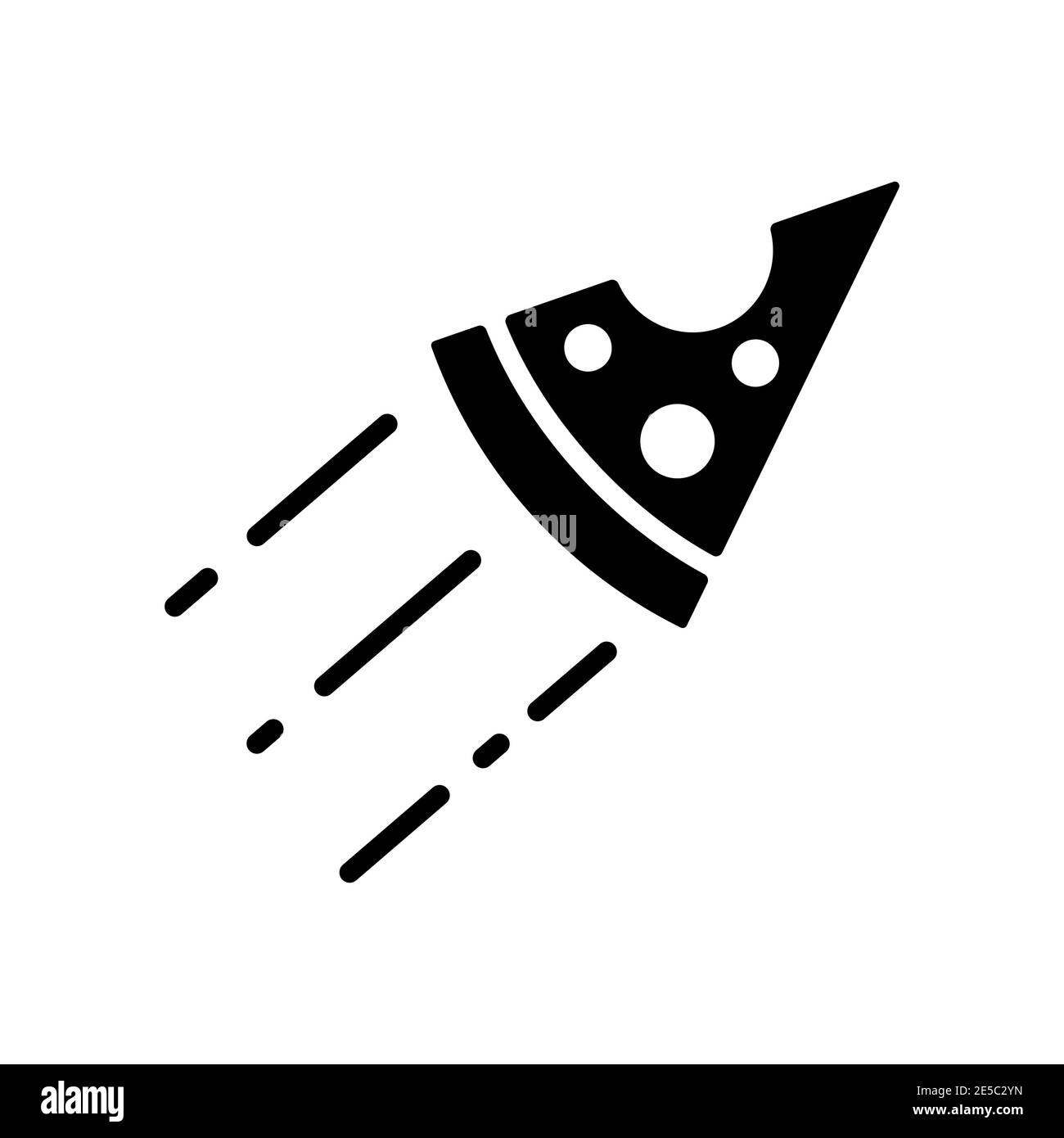 Slice of pizza vector glyph icon. Fast food delivery symbol. Delivery ...