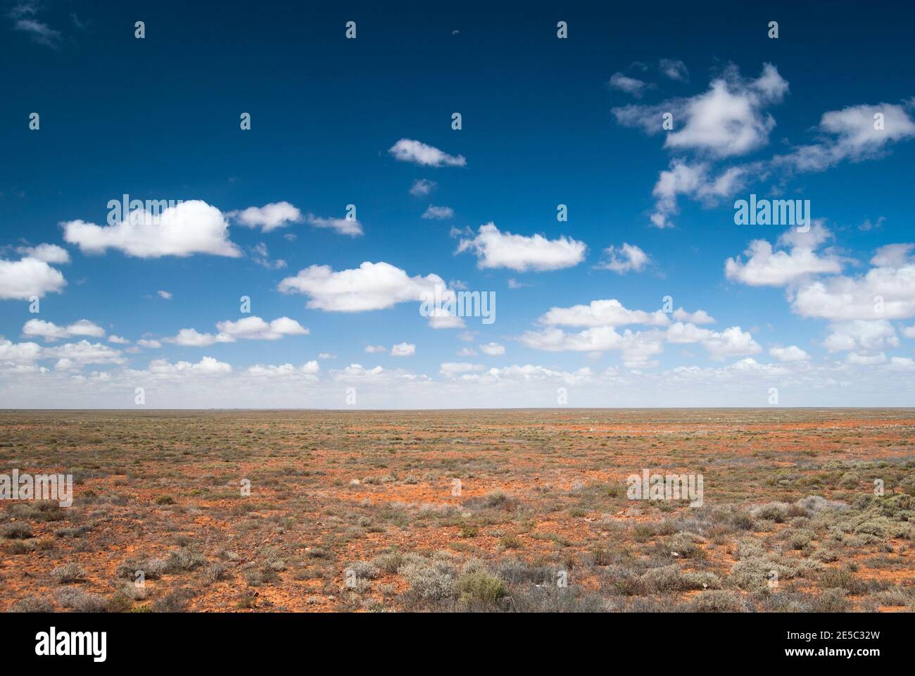 The Australian outback with a crescent moon in the sky Stock Photo - Alamy