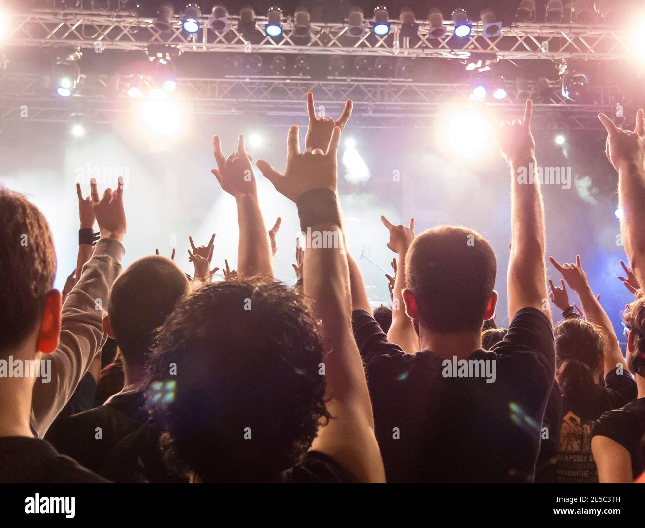 Concert photography during a gig, this is the point of view of the ...