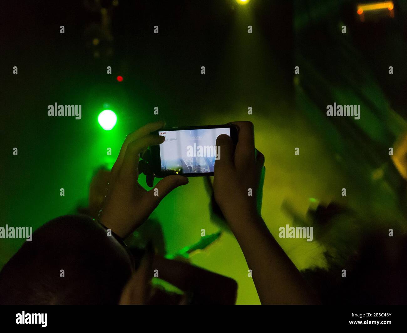 Concert photography during a gig, this is the point of view of the ...