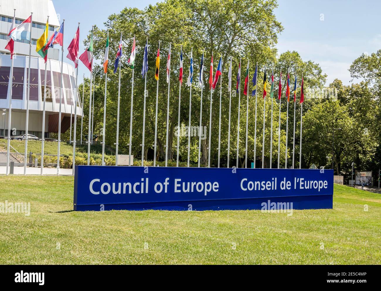 Building of Palace of Europe in Strasbourg city, France. The building ...