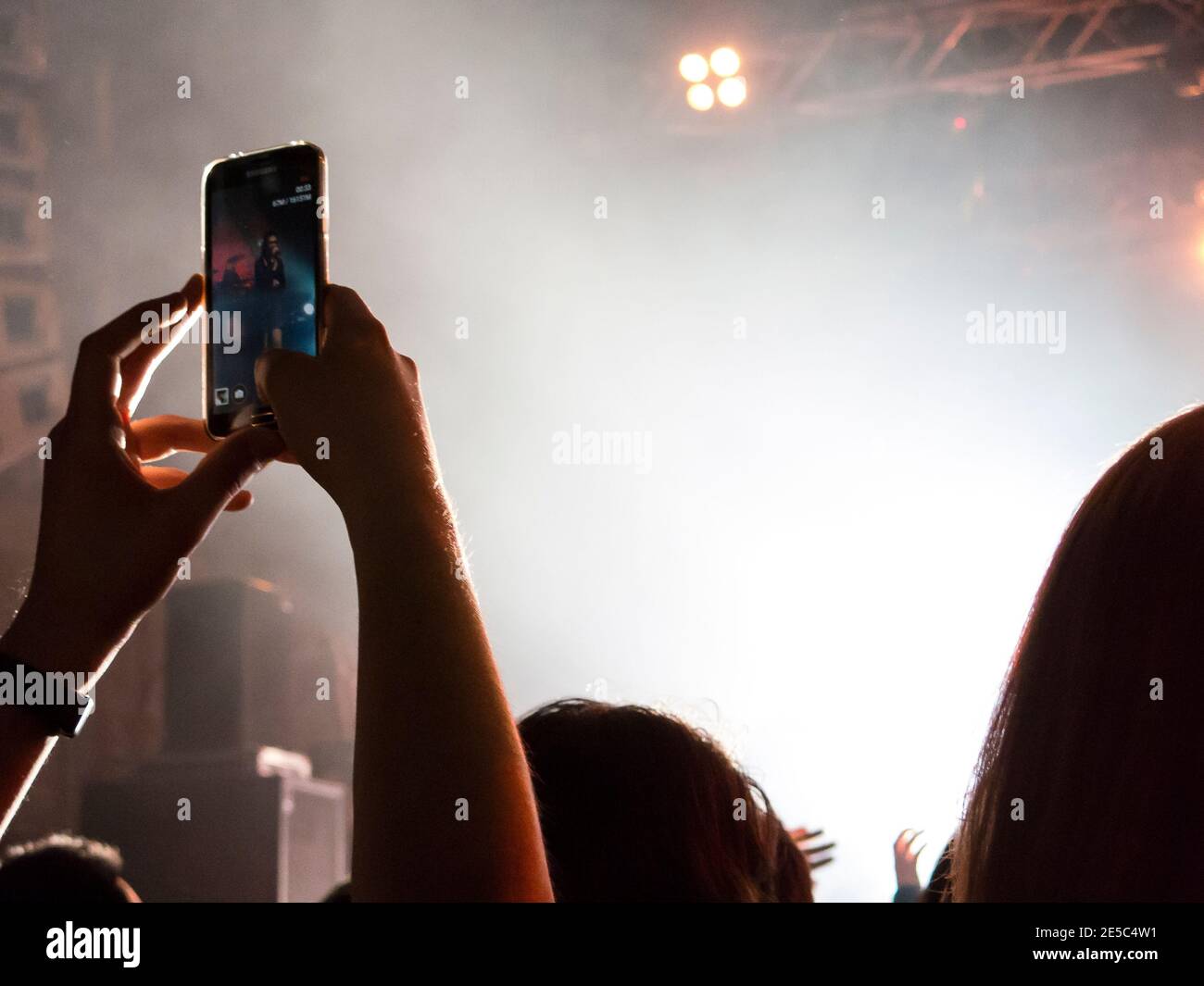 Concert photography during a gig, this is the point of view of the ...