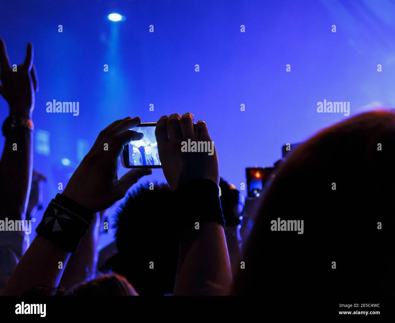 Concert photography during a gig, this is the point of view of the ...