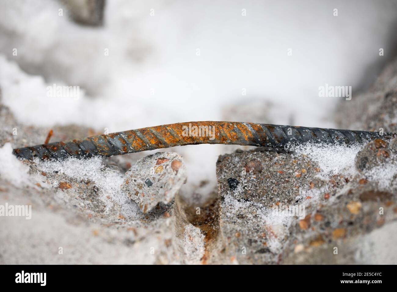 Rebar protruding from concrete hi-res stock photography and images - Alamy