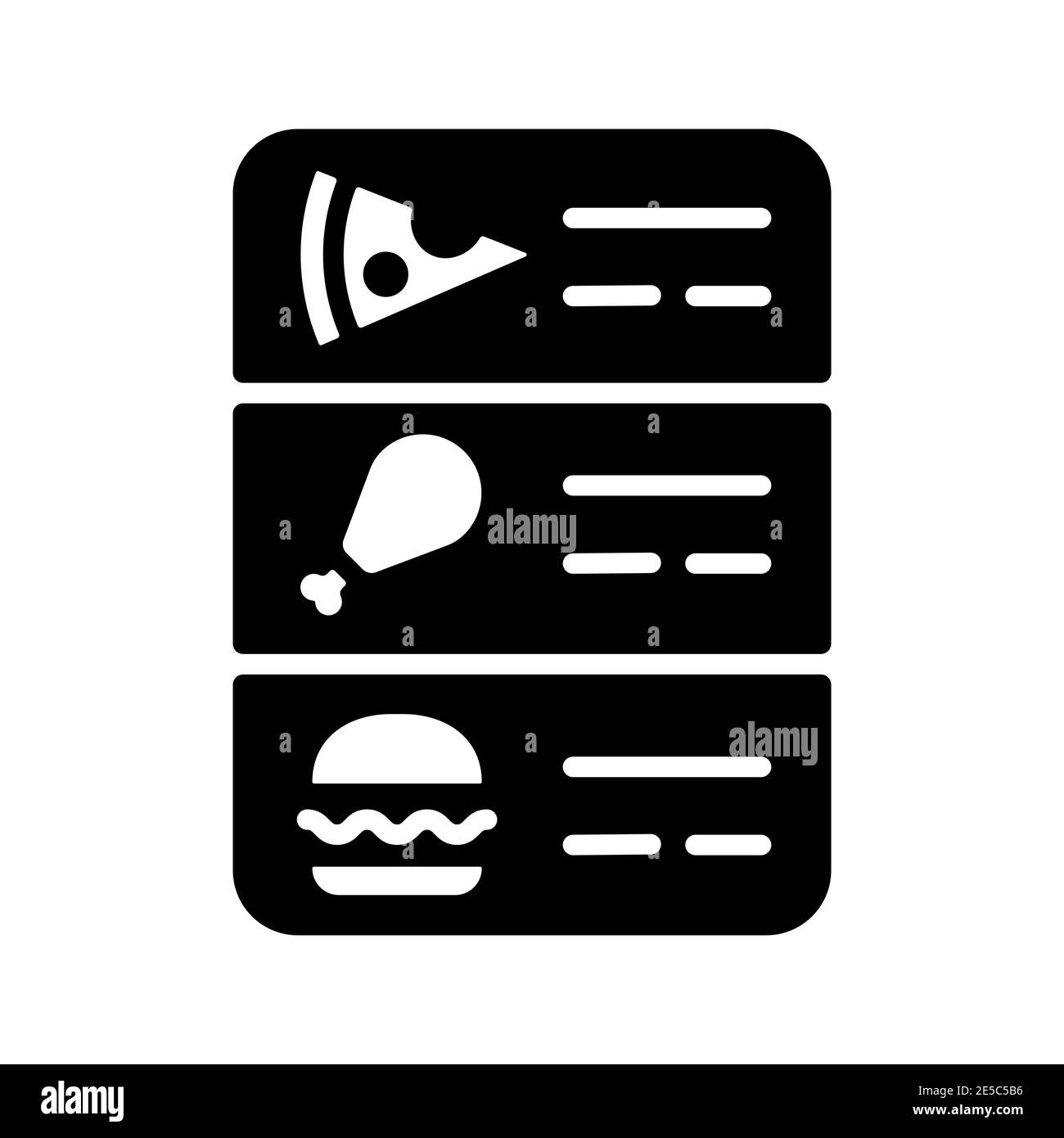 Online food menu vector glyph icon. Delivery sign. Graph symbol for ...