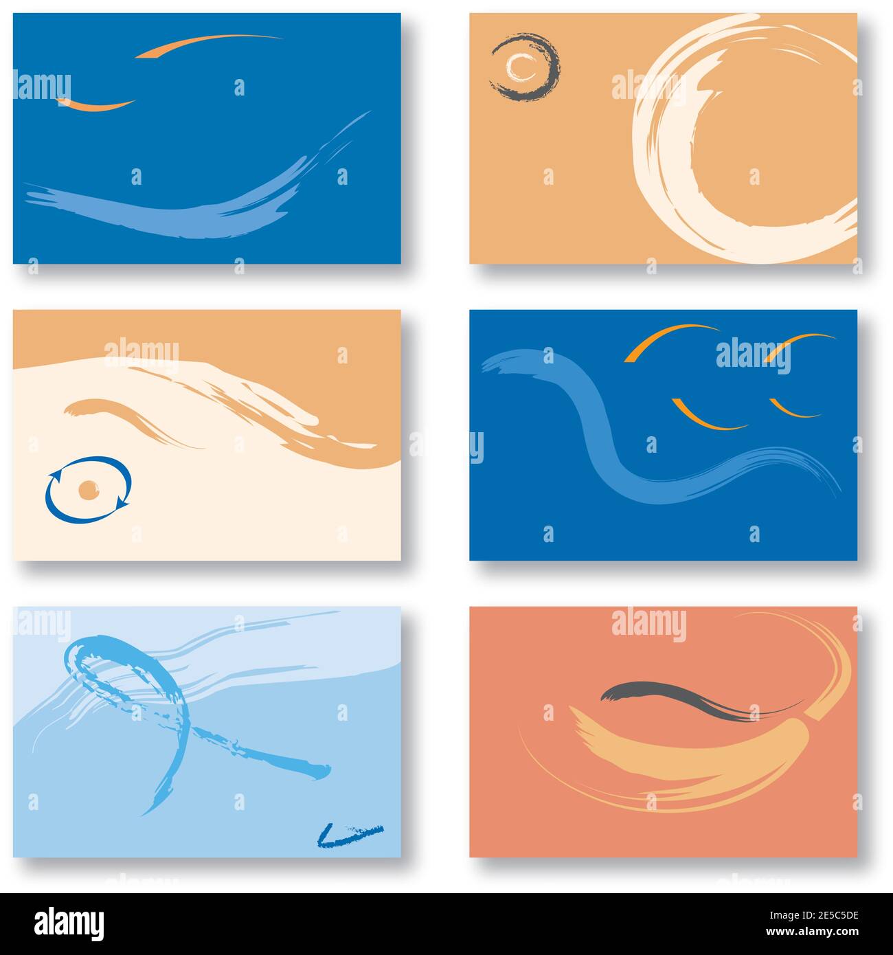 Set of Abstract Backgrounds Labels in Various Colors, Business Card ...