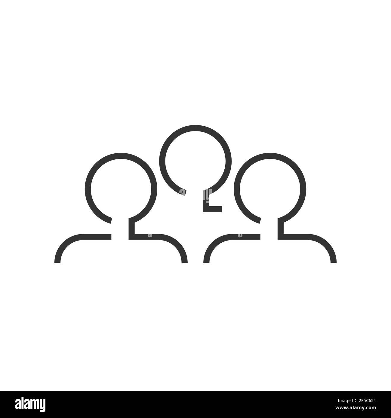 Icon of 3 people. Group work, team work Stock Vector Image & Art - Alamy
