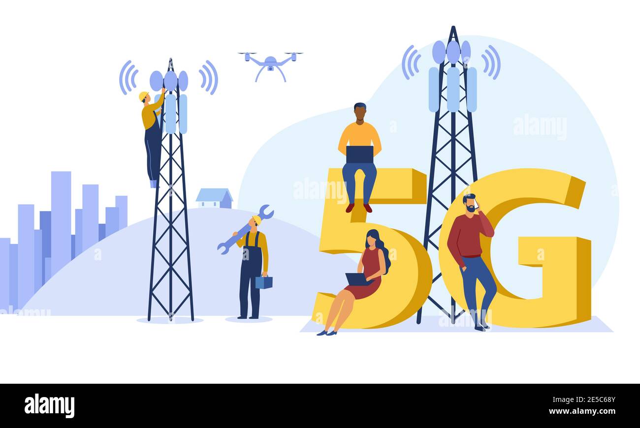 5g technology and communication concept Stock Vector Image & Art - Alamy