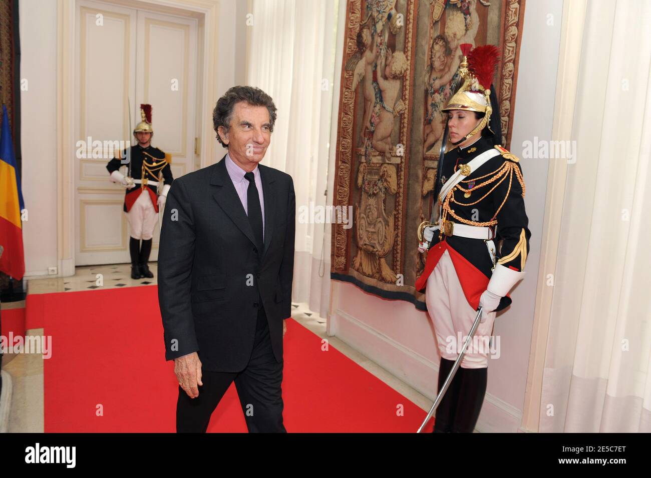 Jack Lang arrives at ceremony where the amendment to the french ...