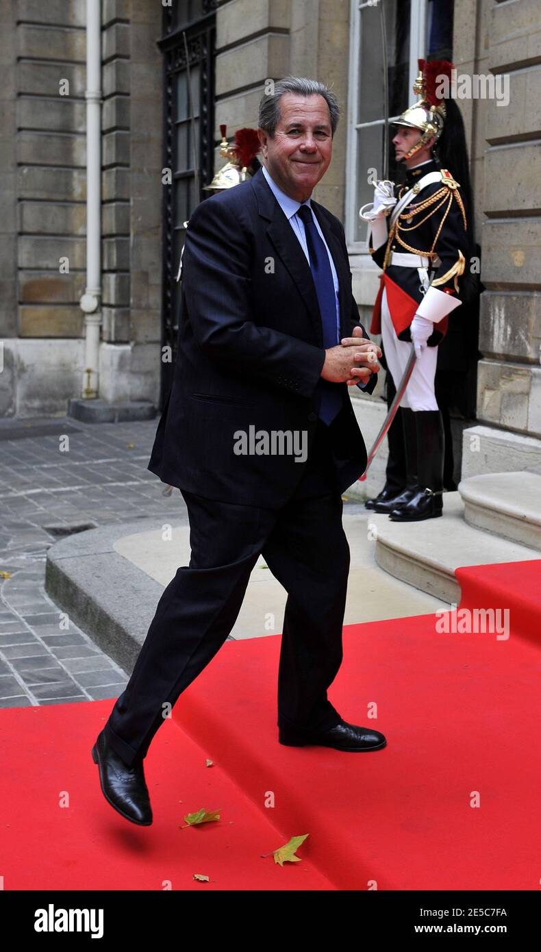 Jean-Louis Debre arrives at ceremony where the amendment to the french ...