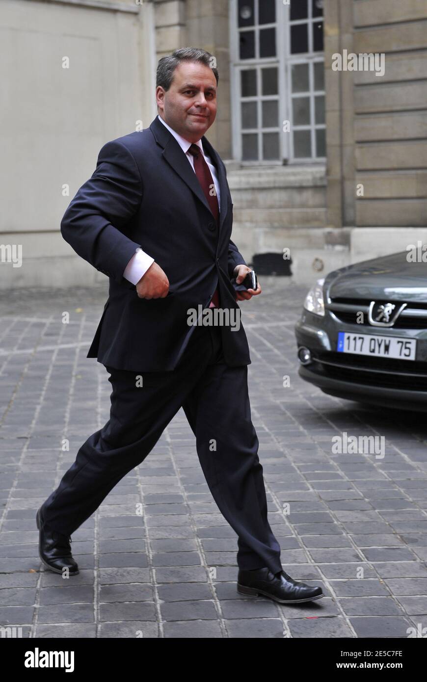 Xavier Bertrand arrives at ceremony where the amendment to the french ...