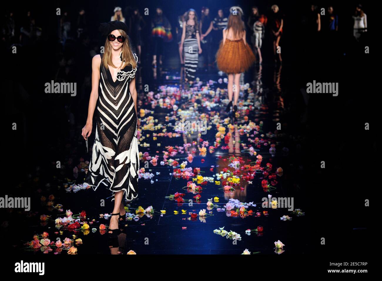 Model presents a creation by designer Gabrielle Greiss for French ...