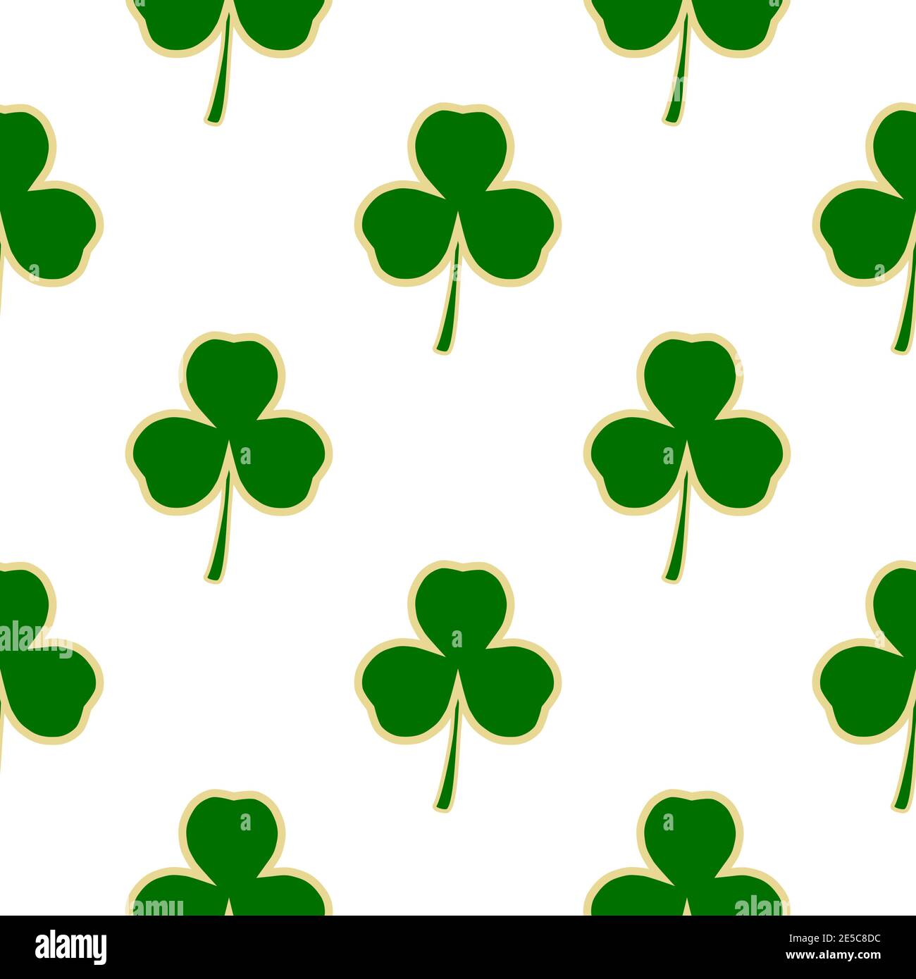Illustration on theme Irish holiday St Patrick day, seamless green ...