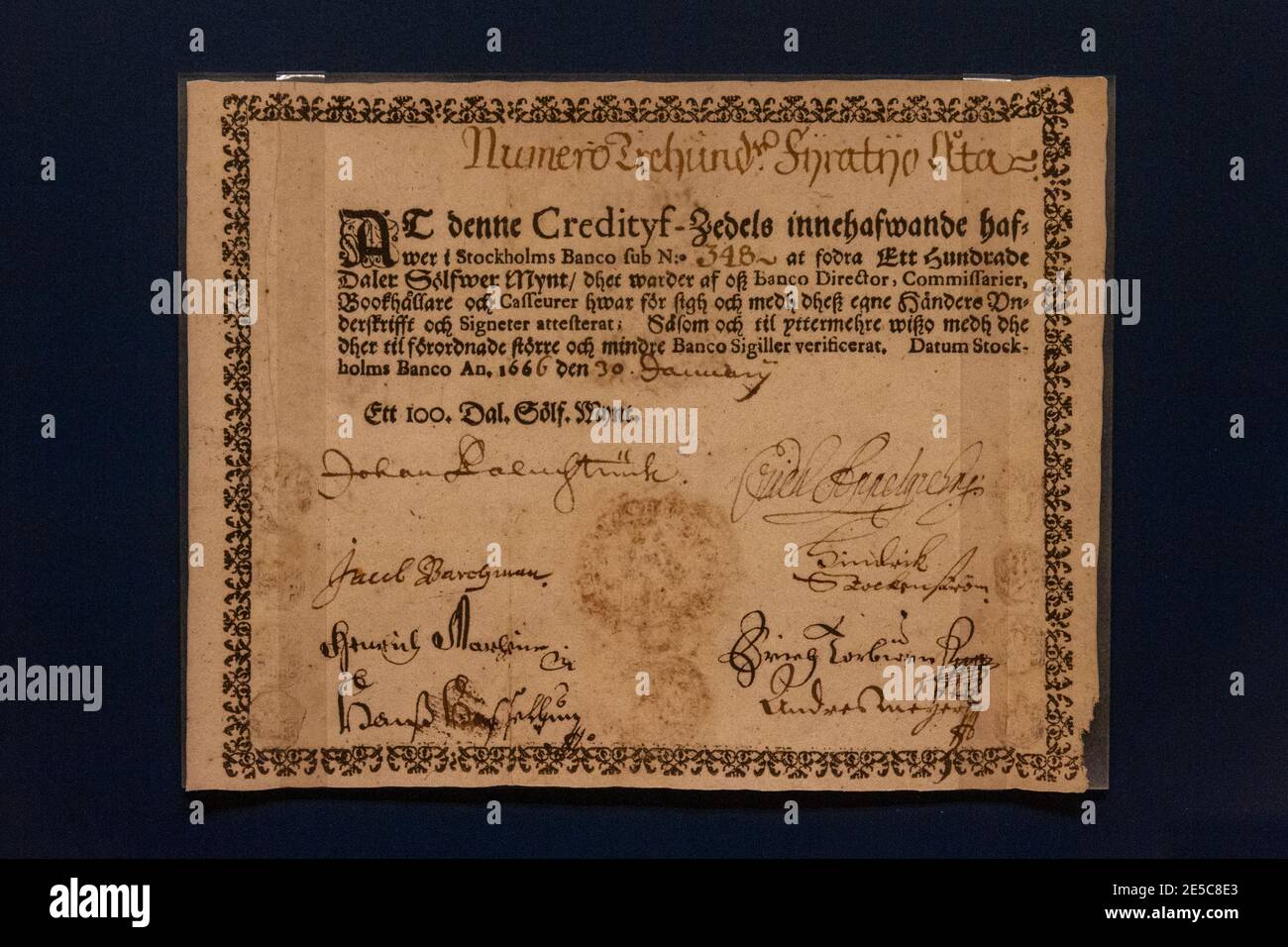 1666 bank note hi-res stock photography and images - Alamy