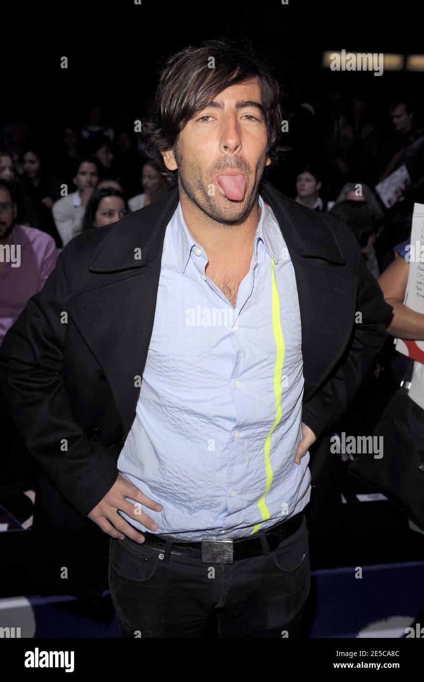 French TV presenter Pierre Mathieu attends Jean-Charles de Castelbajac ...