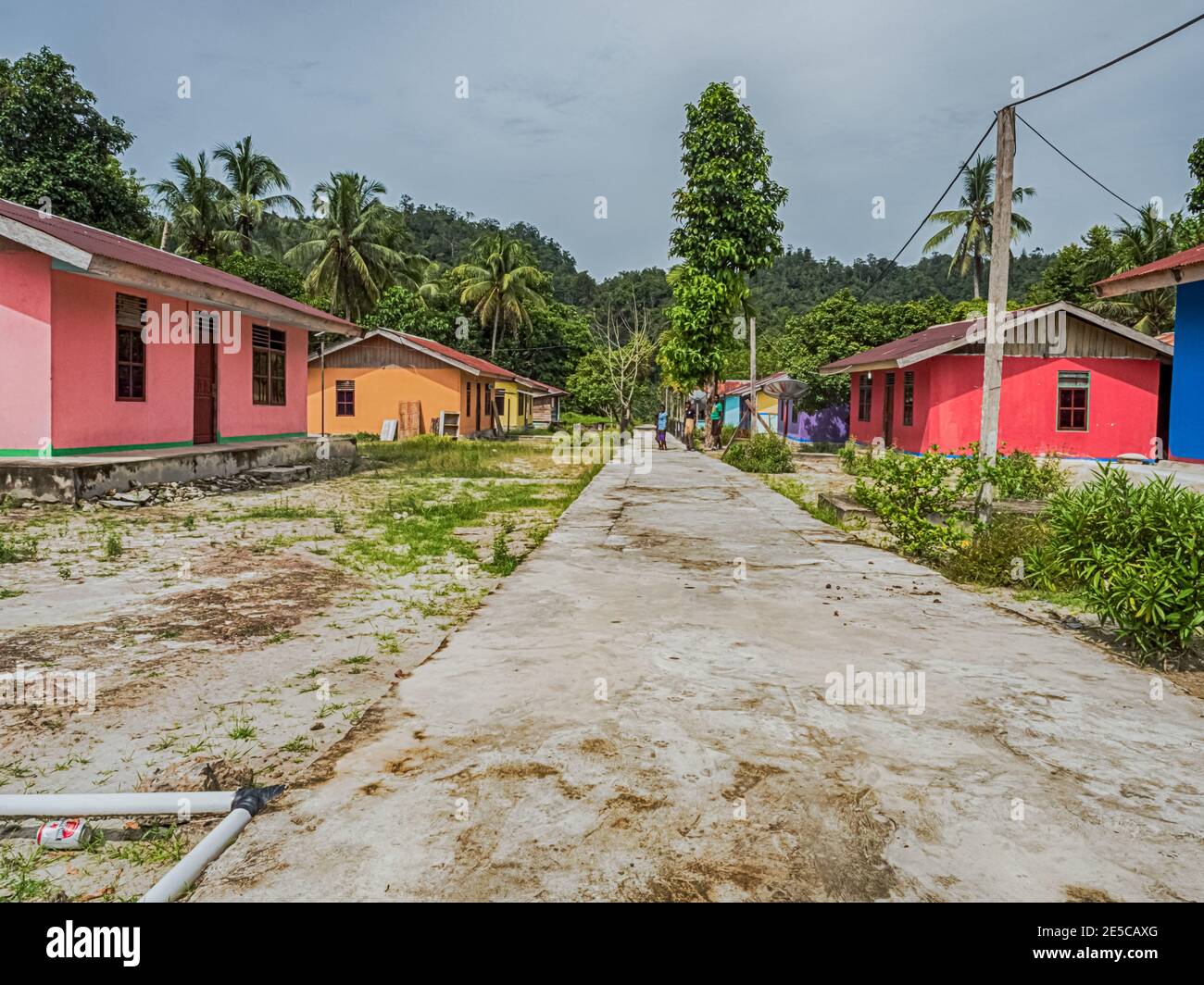 Kensi, Arguni, Indonesia - February 01, 2018: Wooden colorful houses in ...