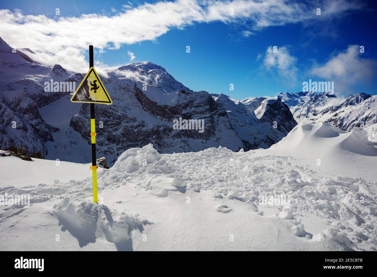 Ski piste sign french alps hi-res stock photography and images - Alamy