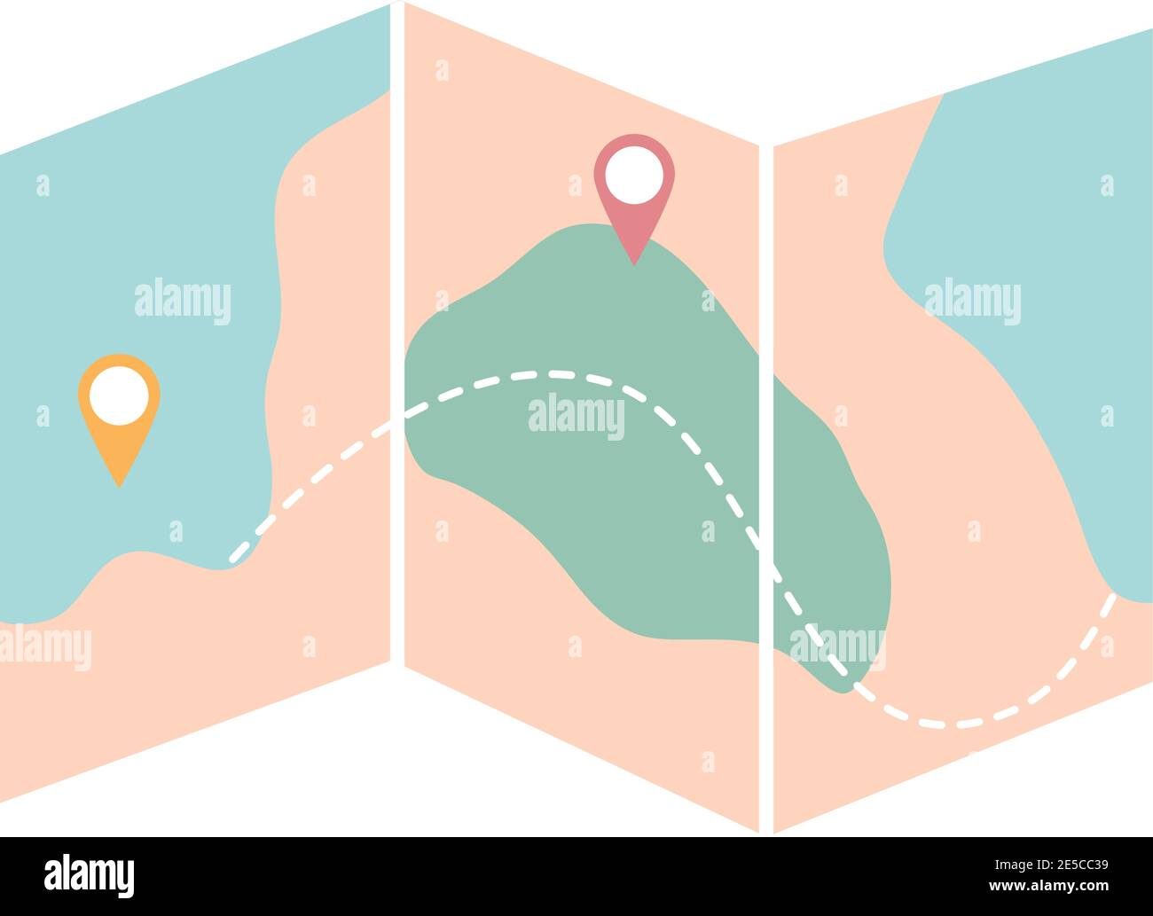 Marks the location Cut Out Stock Images & Pictures - Alamy