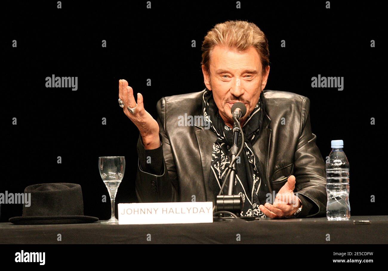 French singer Johnny Hallyday inaugurates the new concert hall 'Zenith ...